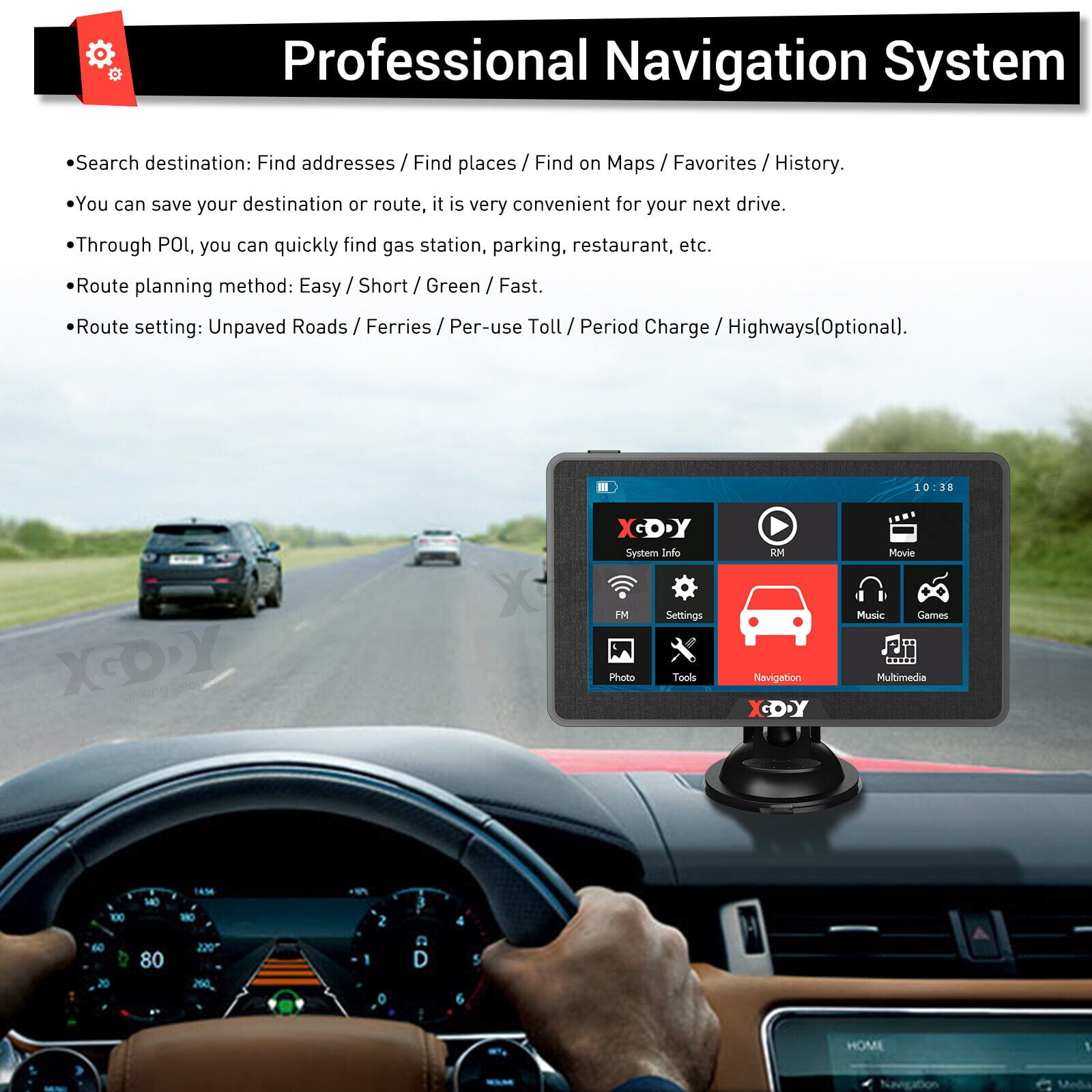 7'' Touchscreen 8GB Car Truck GPS Navigation Automative Navigator ...
