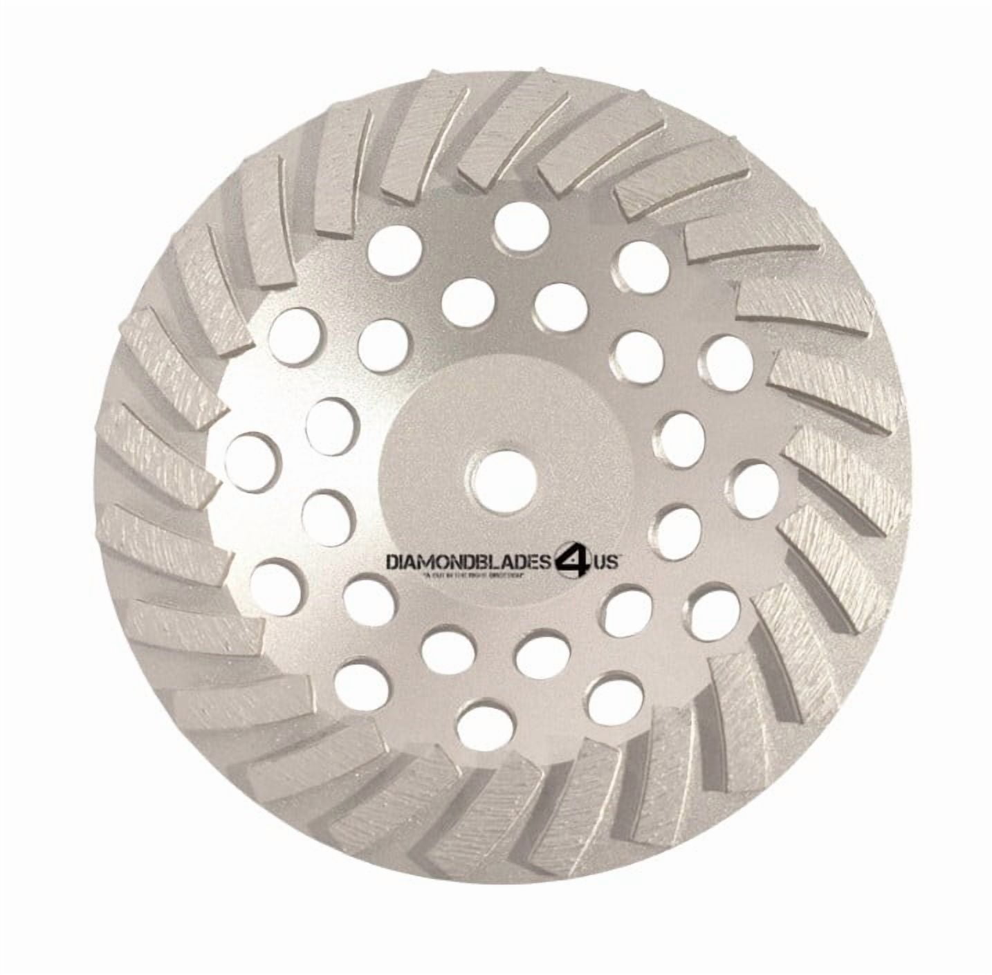 7" Turbo Diamond Cup Grinding Wheel Surface prep 24 seg threaded 5/8-11 ...