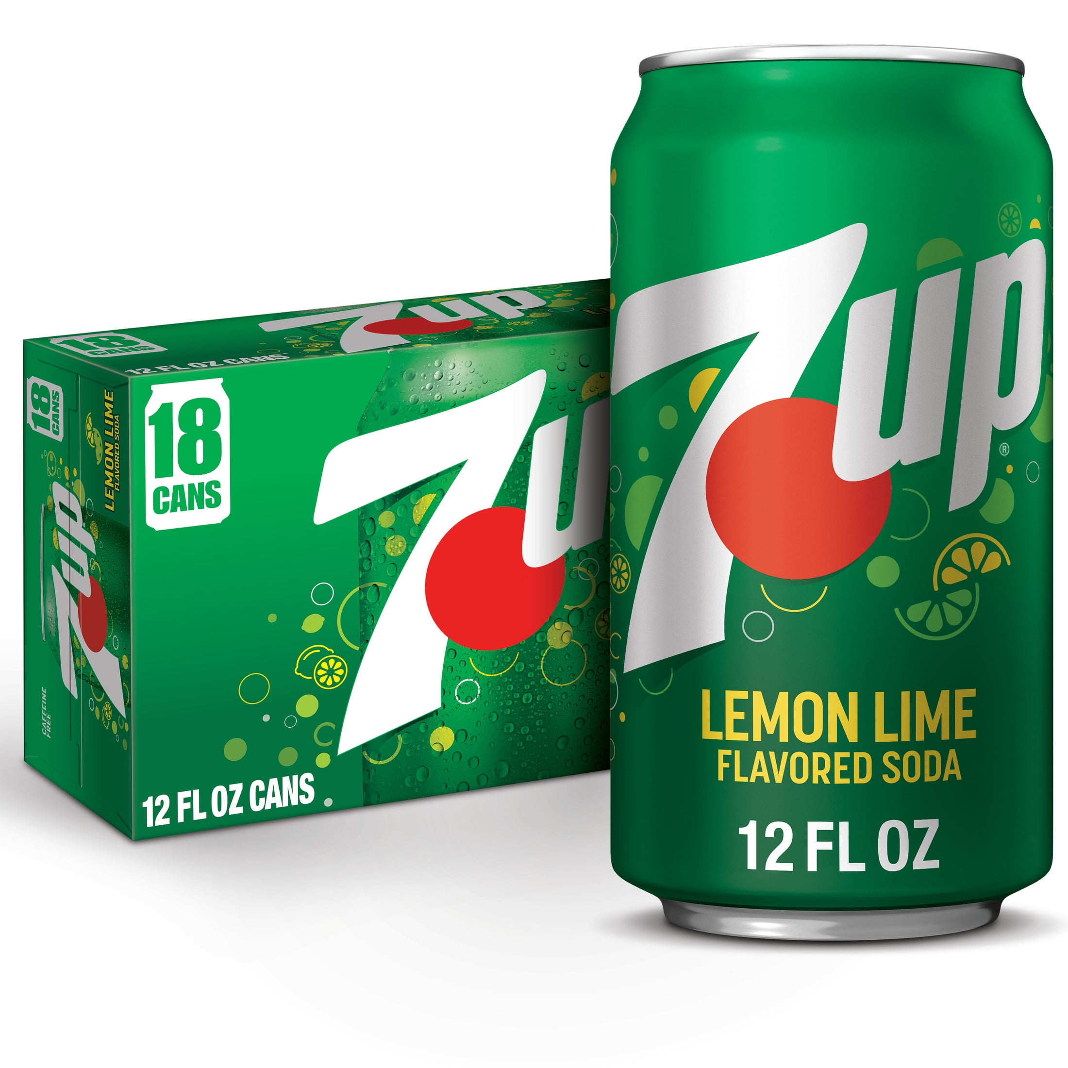 7UP Lemon Lime Soda Pop, 12 fl oz cans, 18 pack - Walmart.com