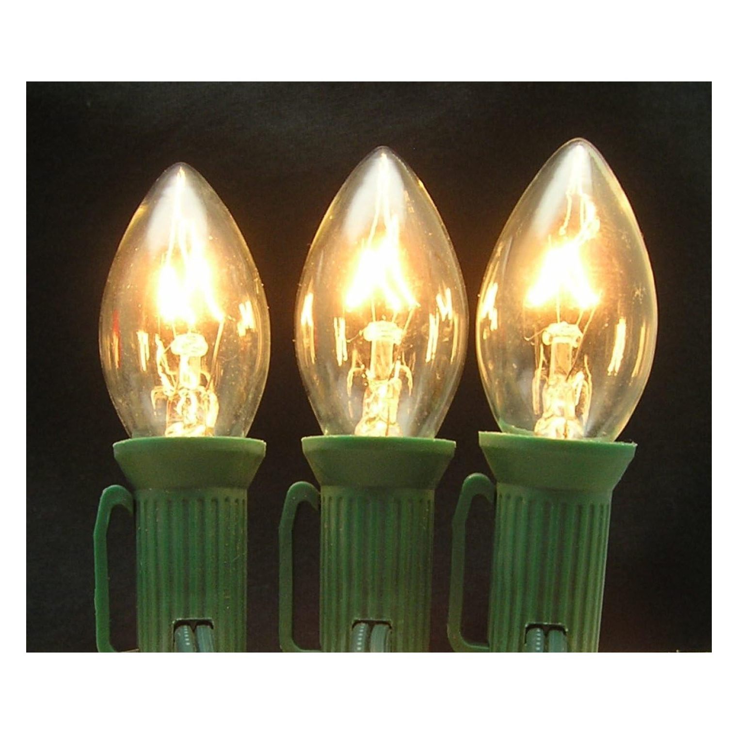7 Watt C7 Transparent Outdoor Twinkle or Blinking Replacement Christmas ...