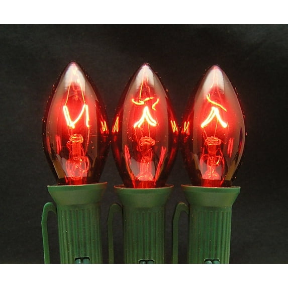 7 Watt C7 Transparent Outdoor Twinkle or Blinking Replacement Christmas ...