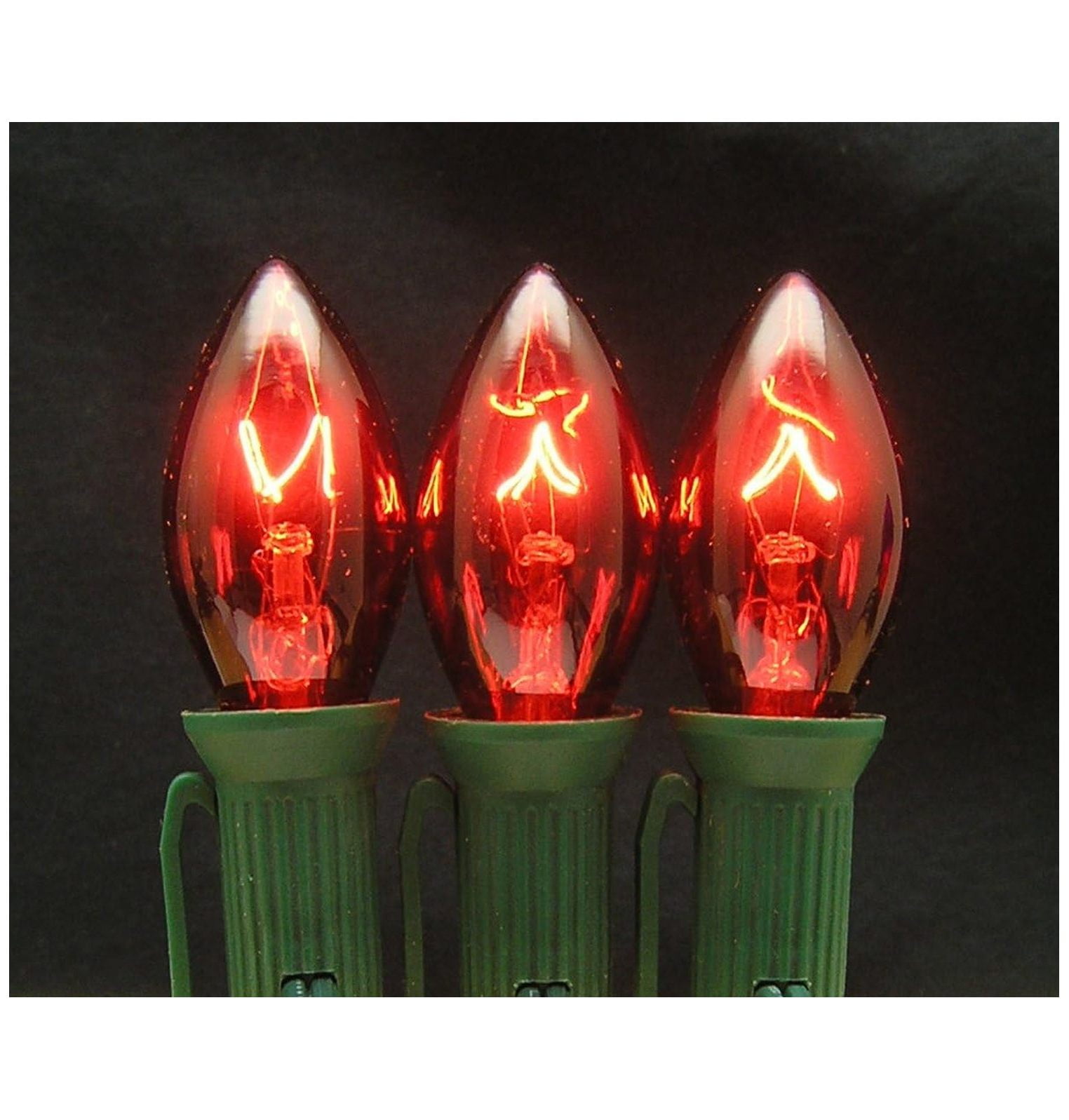 7 Watt C7 Transparent Outdoor Twinkle or Blinking Replacement Christmas ...