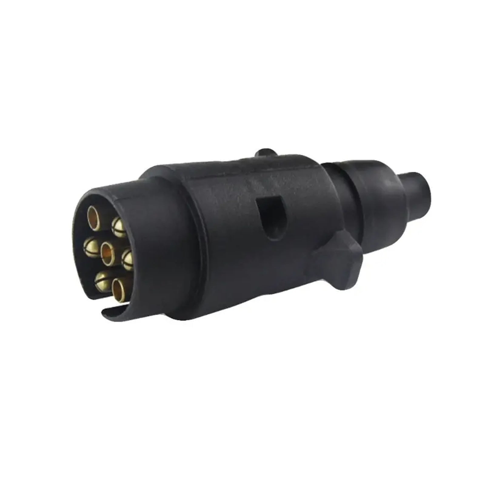 7 Way 7 Pin Round Plastic 12V RV Trailer Connector Standard Car Socket ...