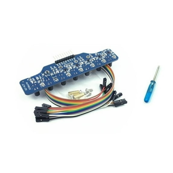 7 Way Digital Tracking Sensor Module Gray Line Tracking Photoelectric ...