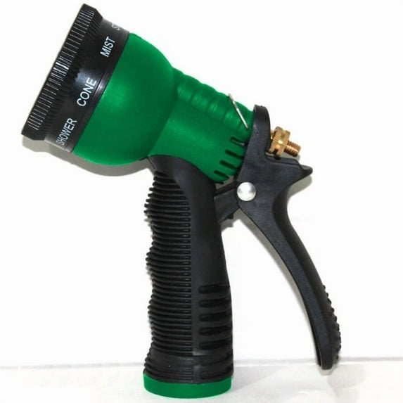 7 Way Patterns Heavy Garden Hose Water Pressure Spray Nozzle Adjustable ...