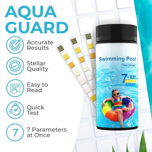 7-Way Pool Test Strips, 100 Strips Water Chemical Testing for Hot tub ...