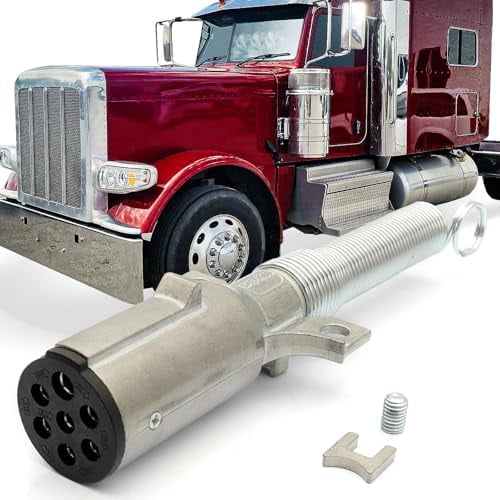 7 Way Trailer Plug Tester,7 Way Trailer Cord with Spring Guard Round ...