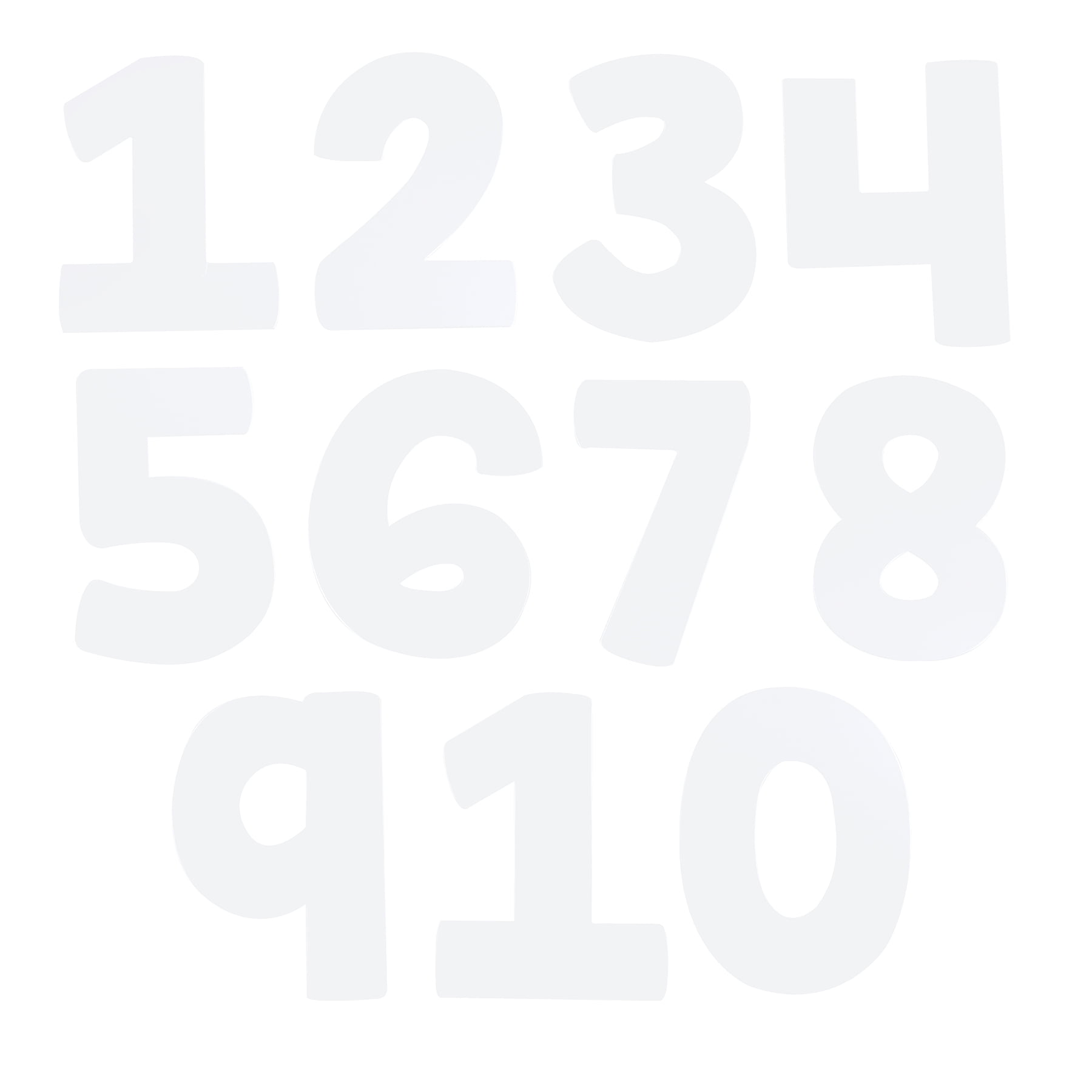 7" White Paper Collage Numbers by Creatology – Large Paper Numbers for Crafts - Bulletin Boards ...