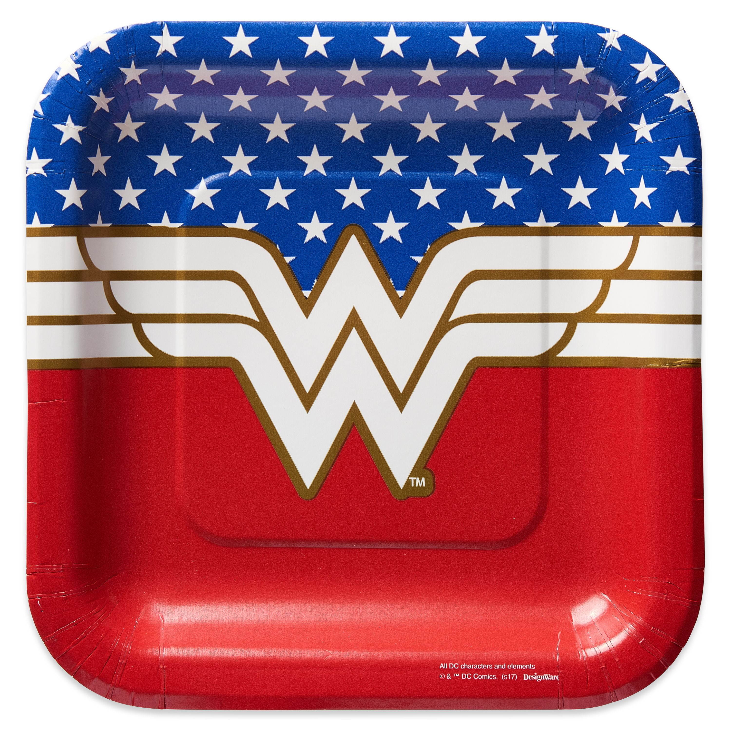 7" Wonder Woman Square Paper Party Plate, 8ct - Walmart.com