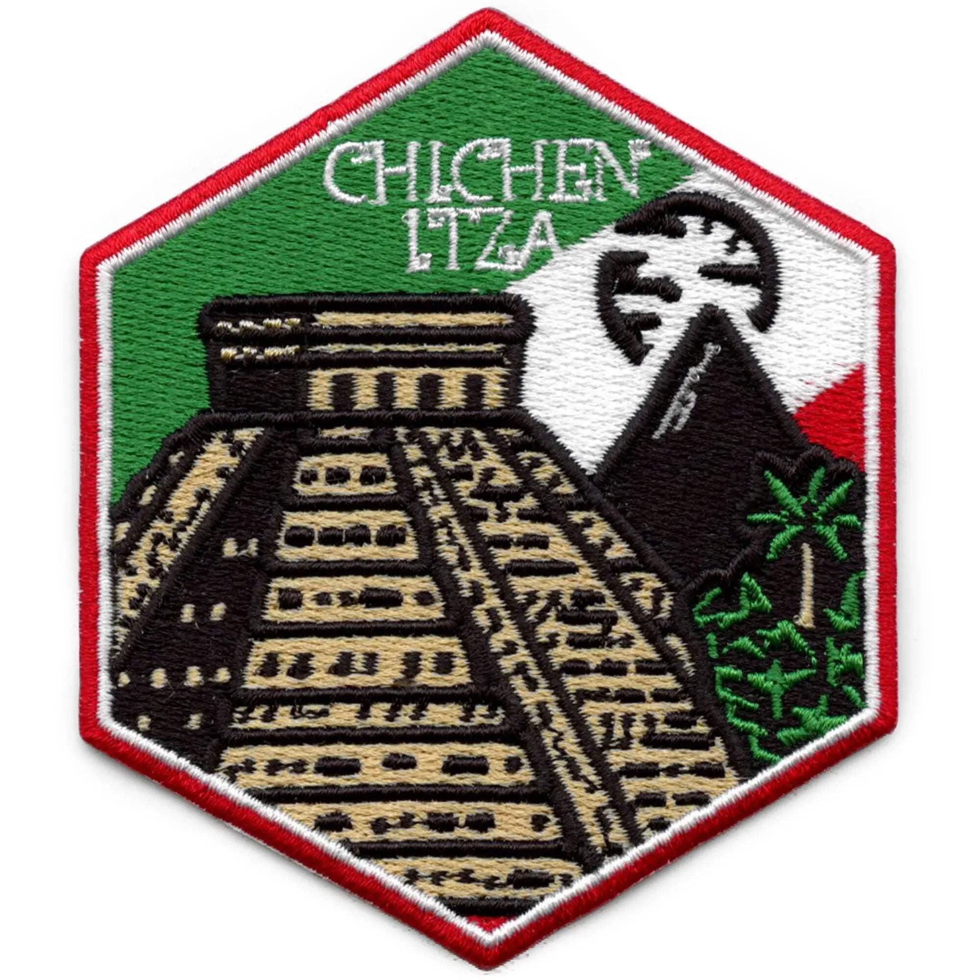 7 Wonders Of The World Travel Patch Chichen Itza Souvenir Mexico Embroidered Iron On - Walmart.com