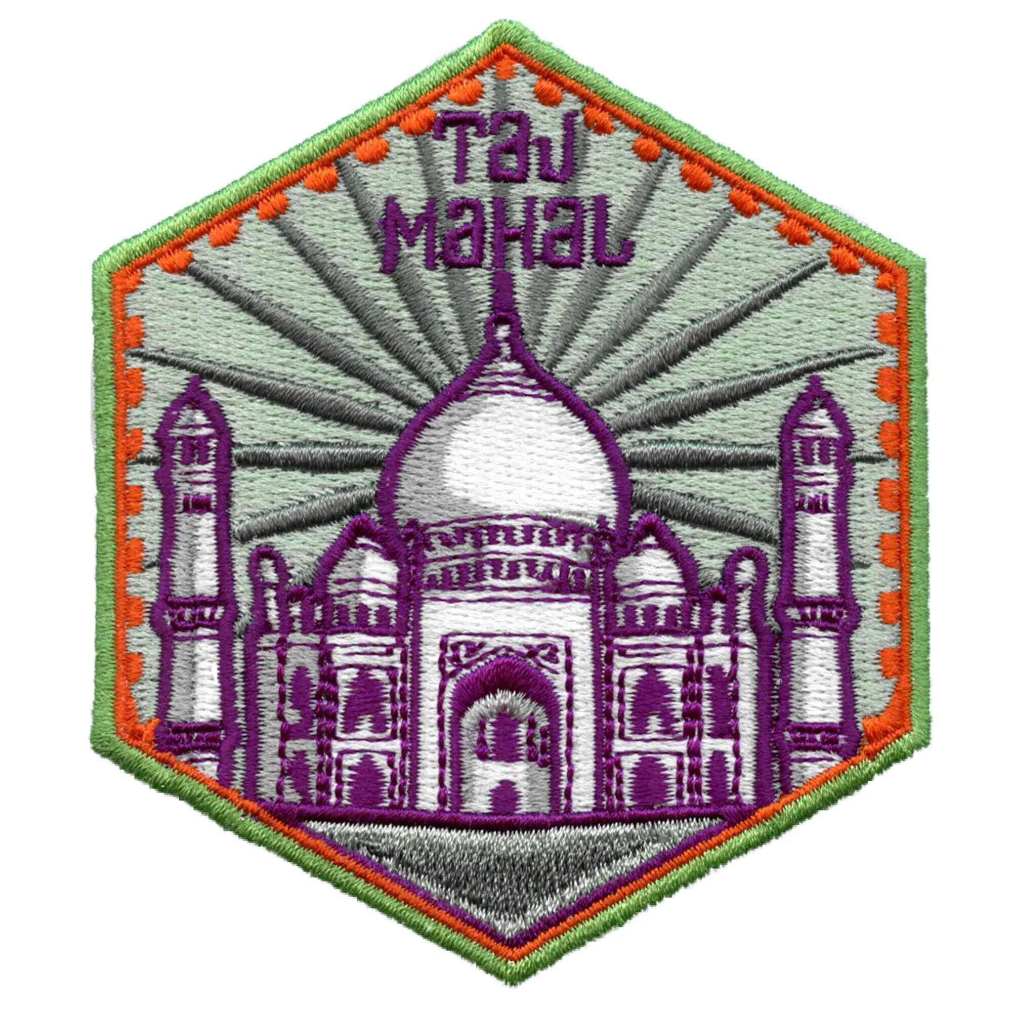 7 Wonders Of The World Travel Patch Taj Mahal Souvenir India Embroidered Iron On - Walmart.com