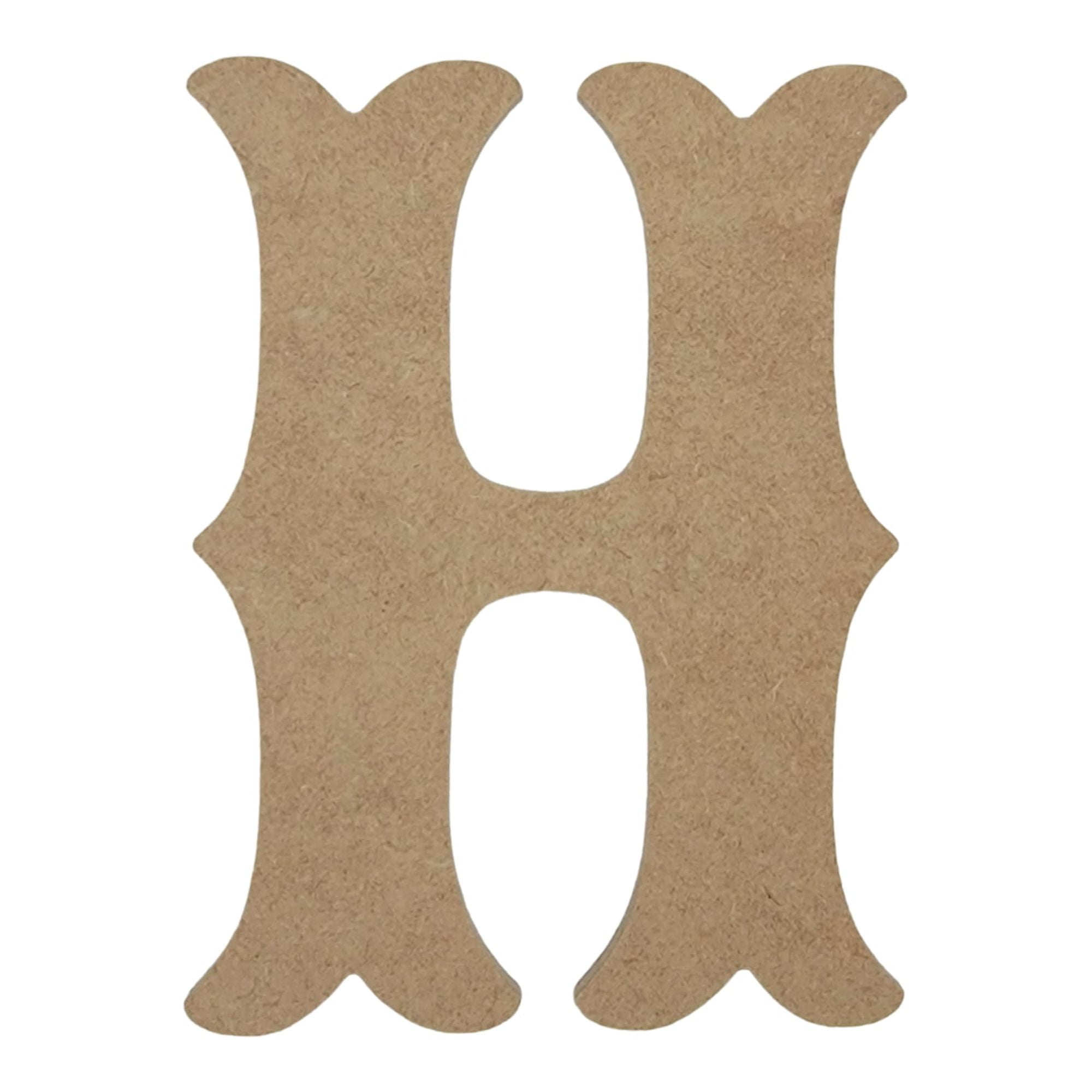7" Wooden Carnival Letter H Unfinished, Circus Font, Craft Cutout on 1 ...