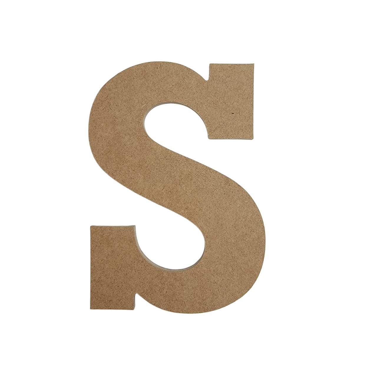 7" Wooden Craft Letter S Unfinished, Rockwell Font, Craft Cutout on 1-4 ...