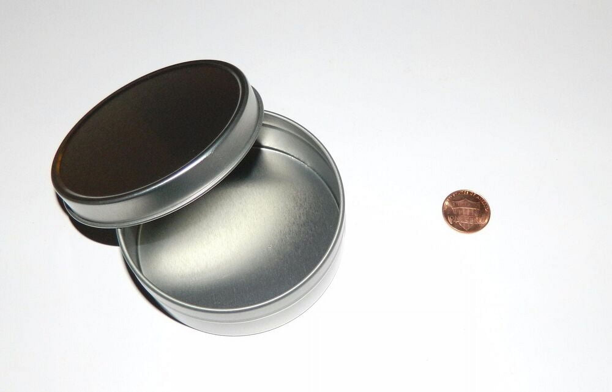7 X 4 oz Round Shallow Survival Tin Can Container & Slip On Lid -Use ...