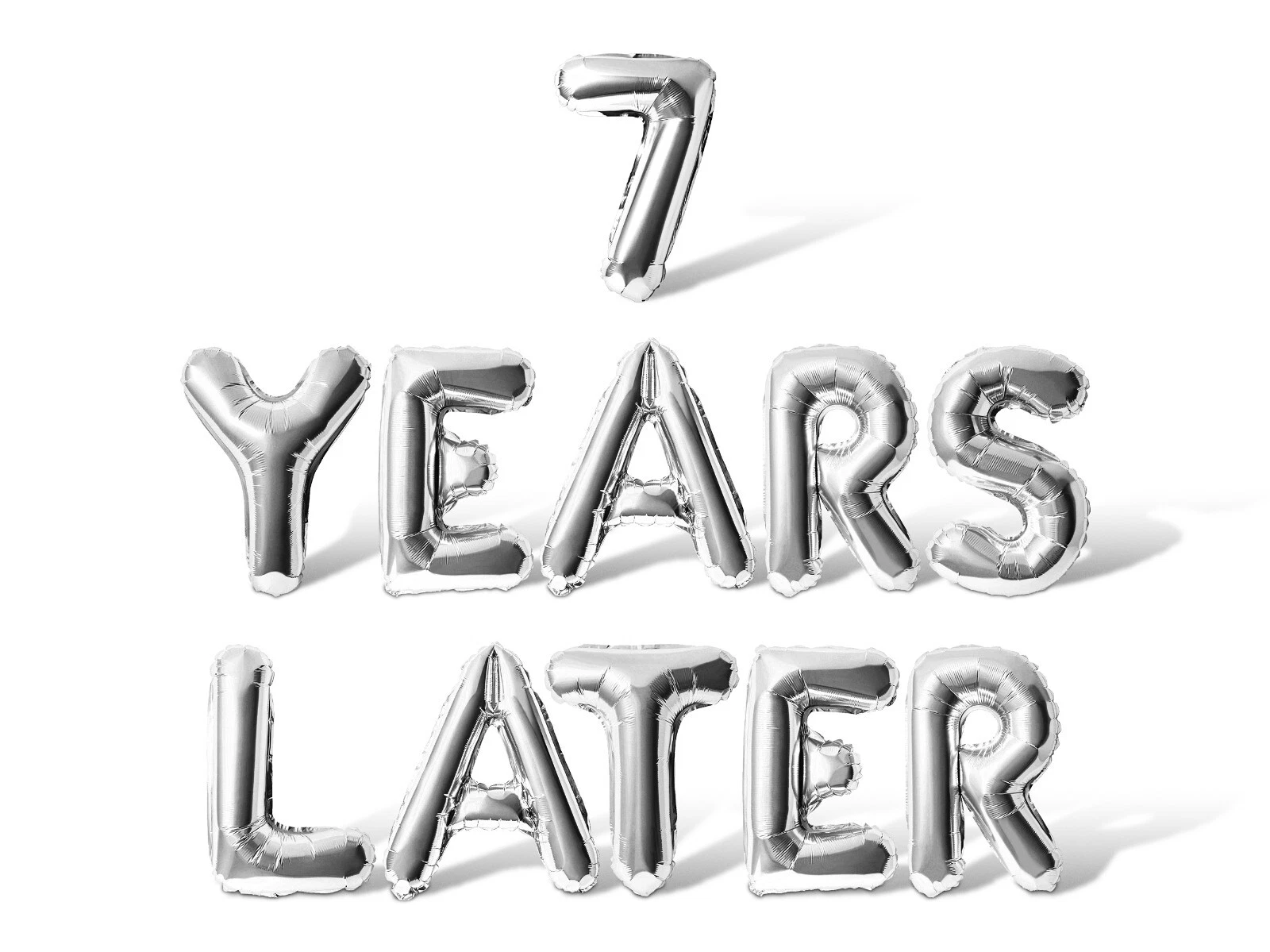 7 YEARS LATER Letter & Number Balloon Banner - 7th Birthday Party ...