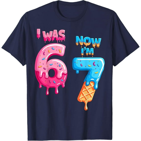 7 Year Old Birthday I Was 6 Now I'm 7 Funny Kids T-Shirt - Walmart.com