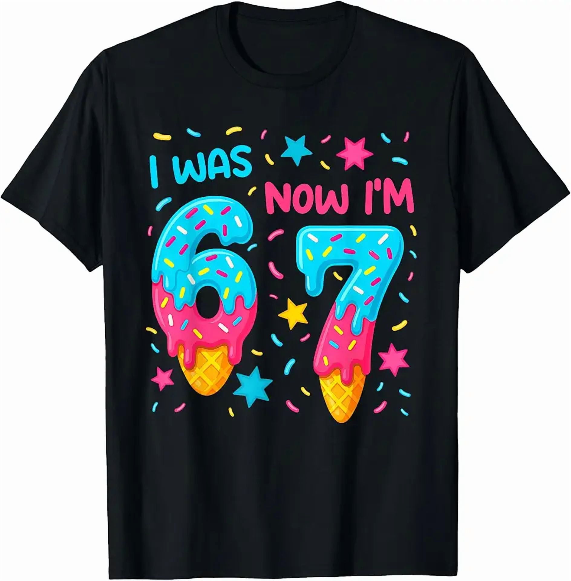 7 Year Old Birthday Shirt was 6 Now I'm 7 67 Funny for Kids T-Shirt ...