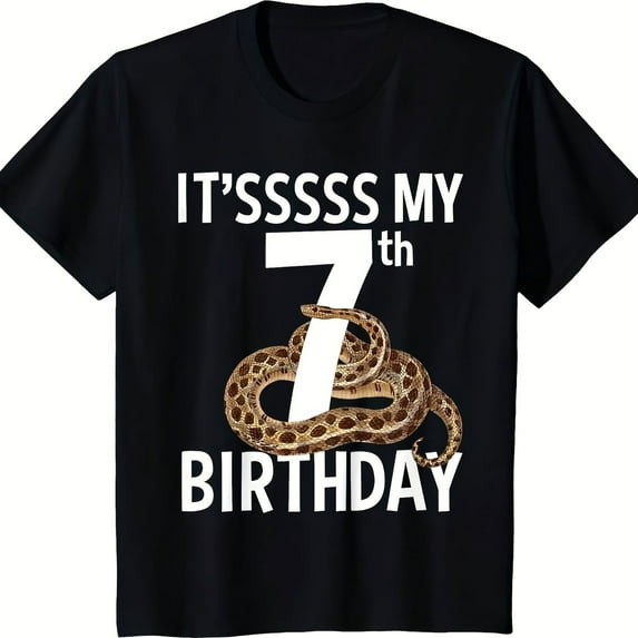 7 Year Old Snake Birthday Party B1OA1 Python Reptile 7th Gift T-S1Hirt ...