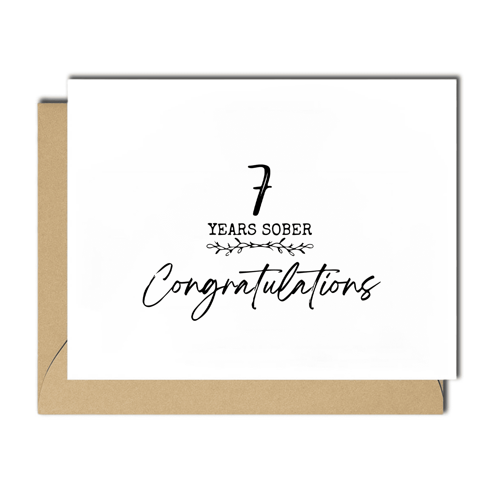 7 Years Sober Congratulations Card – Celebratory Card for Sobriety ...