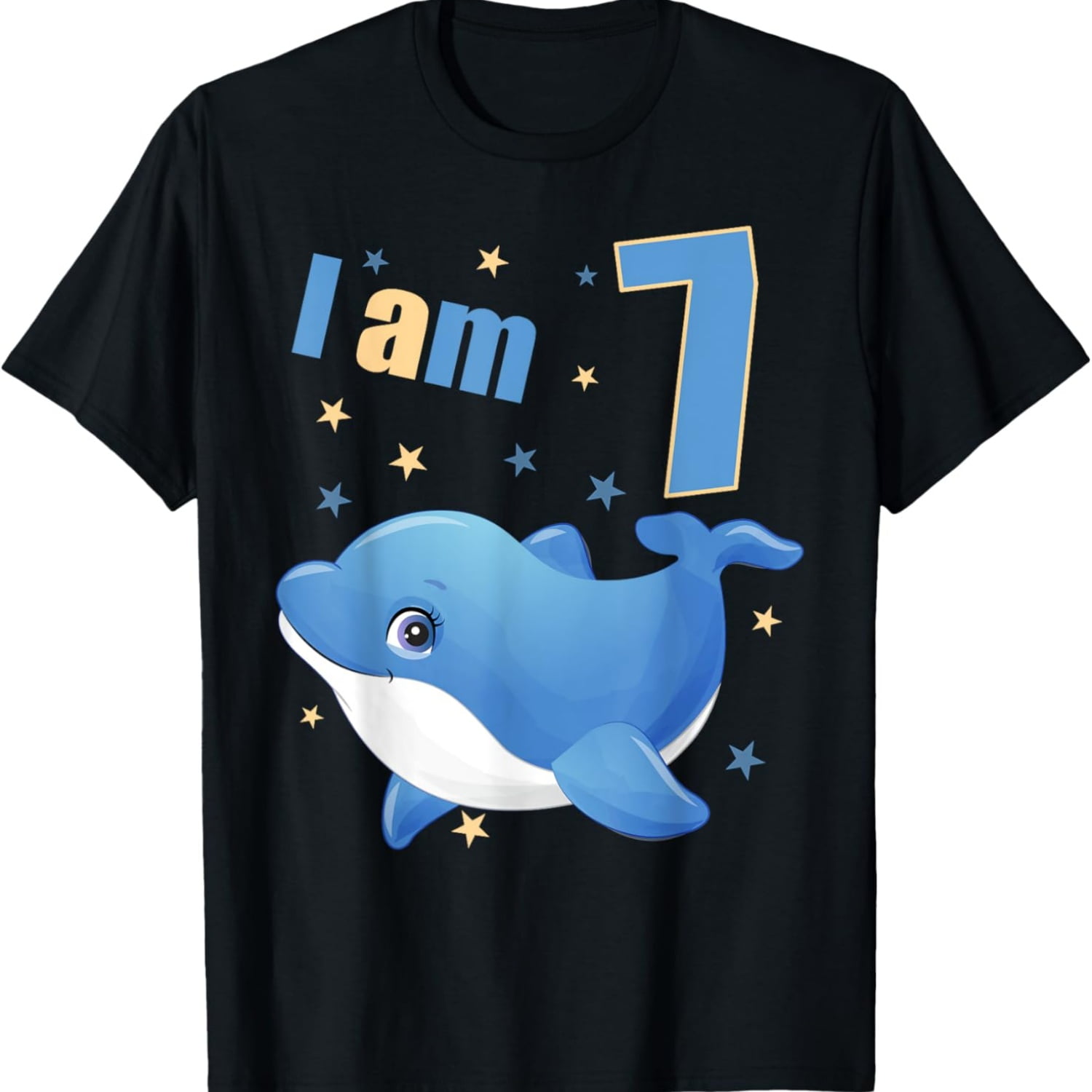 7 Years old 7 birthday outfit girl Cute Dolphin T-shtir - Walmart.com