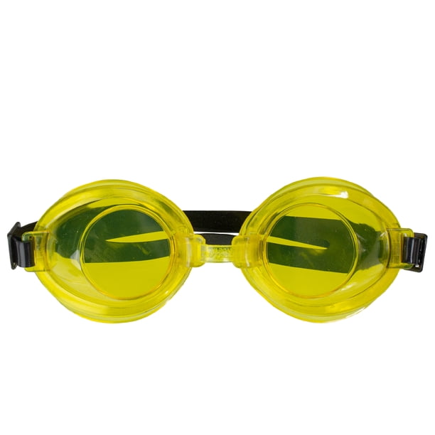 7" Yellow Anti-Leak Adjustable Swimming Pool Goggles - Walmart Business ...