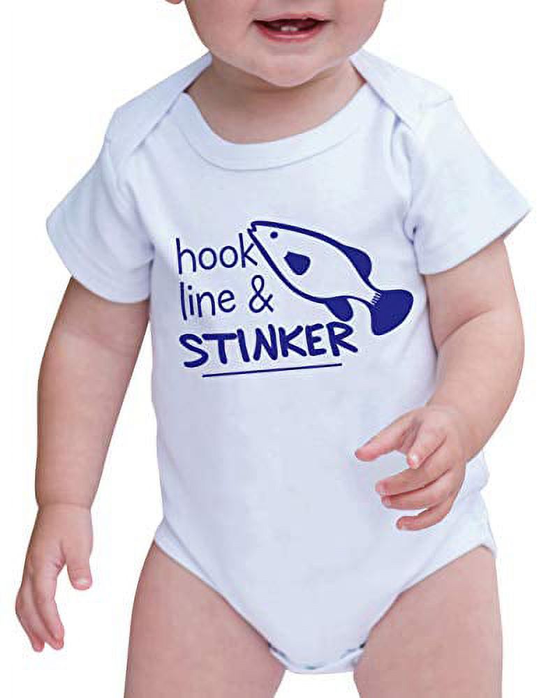 7 ate 9 Apparel Baby Boy's Fishing Hook Line & Stinker Novelty Onepiece ...