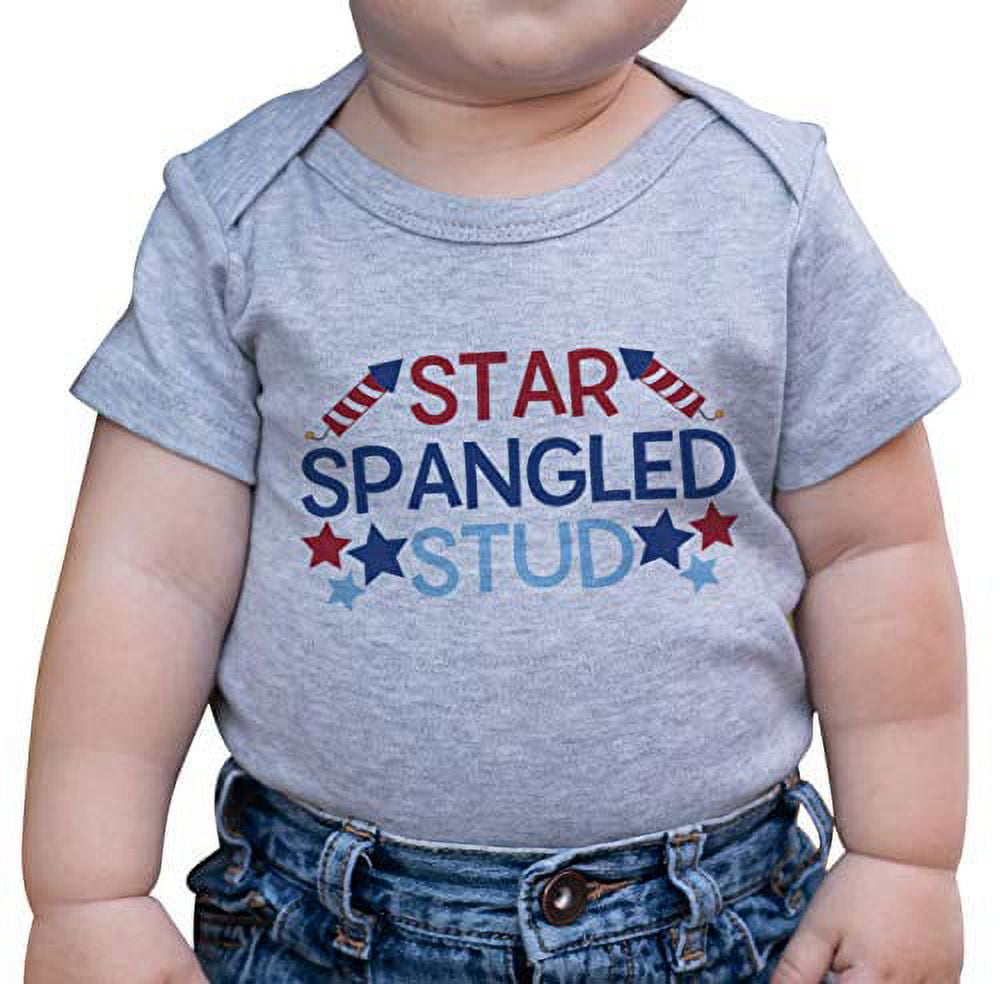 7 ate 9 Apparel Boy's Star Spangled Stud 4th of July Grey Onepiece ...