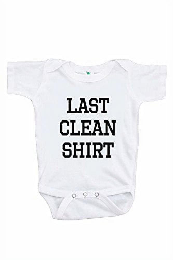 7 ate 9 Apparel Funny Kids Last Clean Shirt Onepiece White - Walmart.com