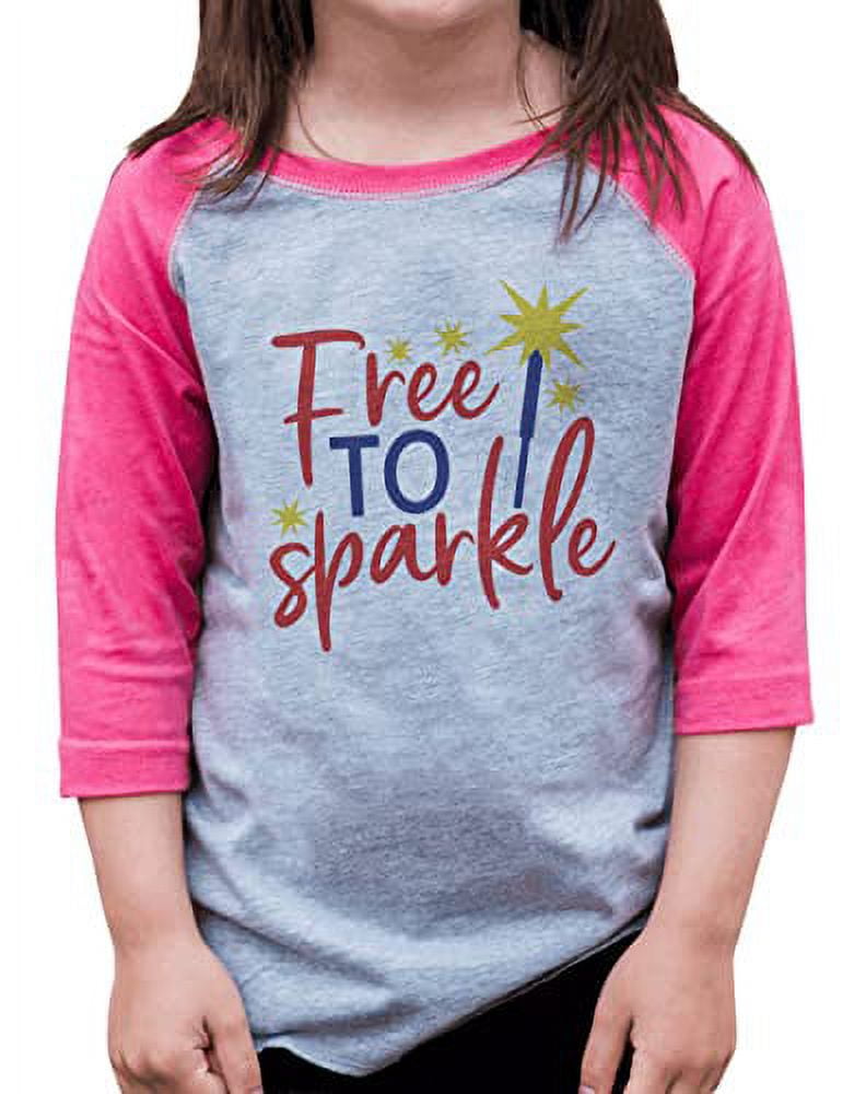 7 ate 9 Apparel Girls Patriotic 4th of July Shirt - Free to Sparkle ...