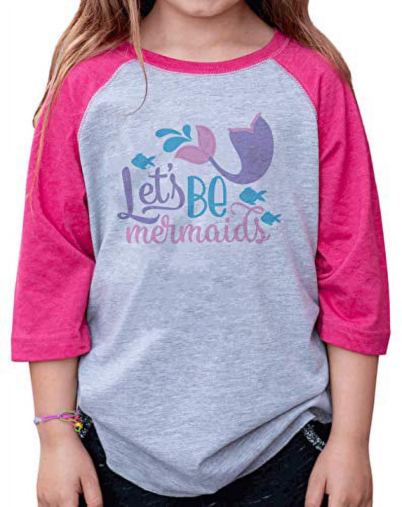 7 ate 9 Apparel Kids Let's Be Mermaids Summer Girls Pink Shirt ...