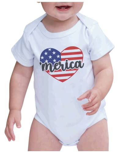 7 ate 9 Apparel Kids Patriotic 4th of July Outfit - 'Merica USA Flag ...