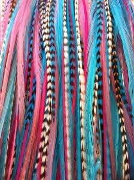 7 feathers in Total 7-10 Mermaid Mix Long Thin Feathers for Hair ...