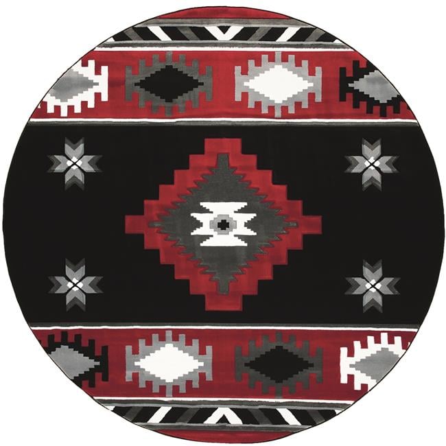 7 ft. 10 in. Bristol Caliente Red Round Rug - Walmart.com