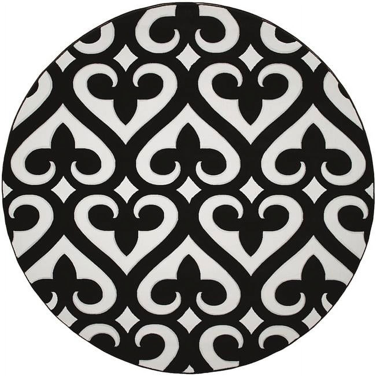 7 ft. 10 in. Bristol Heartland Black Round Rug - Walmart.com