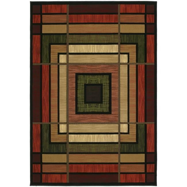 7 ft. 10 in. x 10 ft. 6 in. Contours Ambience Oversize Rug, Terracotta ...