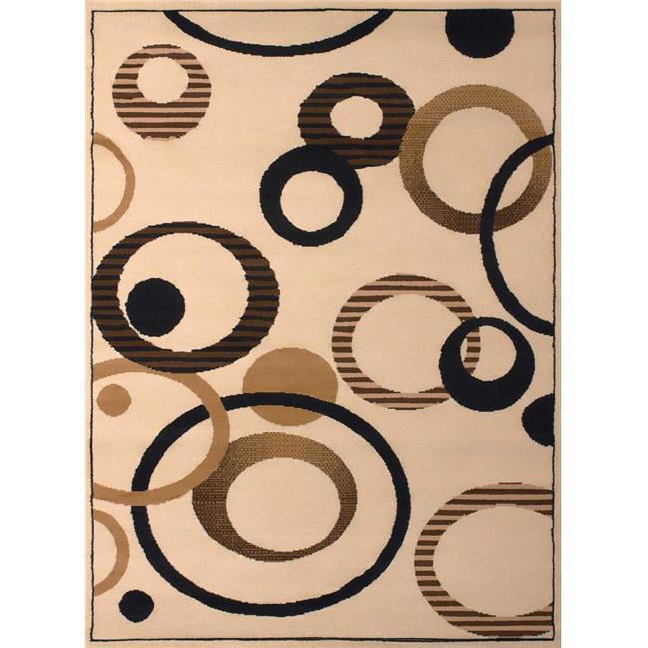 7 ft. 10 in. x 10 ft. 6 in. Dallas Hip Hop Oversize Rug, Ivory ...