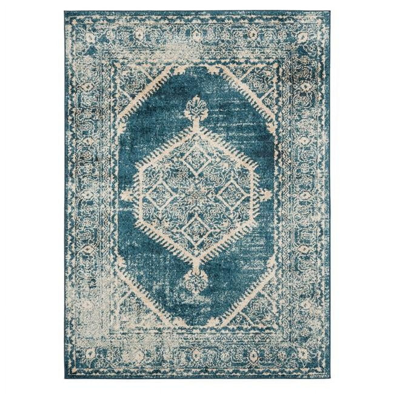 7 ft. 10 in. x 10 ft. 6 in. Marrakesh Malek Cerulean Rectangle Oversize ...