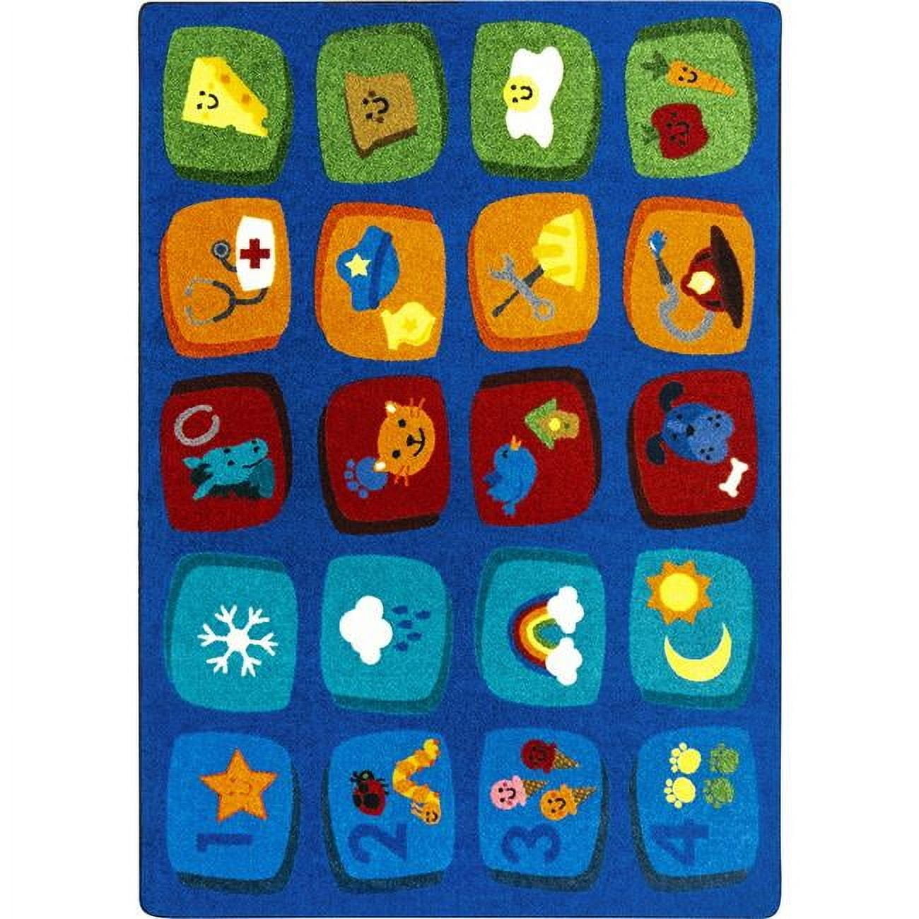 7 ft. 8 in. x 10 ft. 9 in. Discovery Blocks Children Area Rug Multi ...