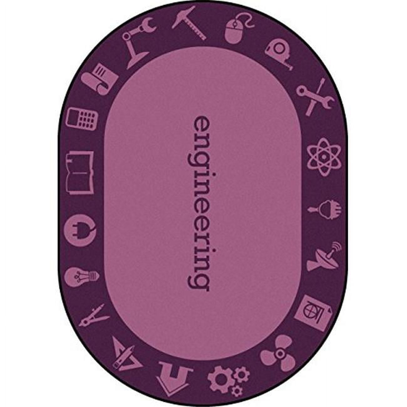 7 ft. 8 in. x 10 ft. 9 in. Steam Classroom Kid Essentials Oval Rug ...
