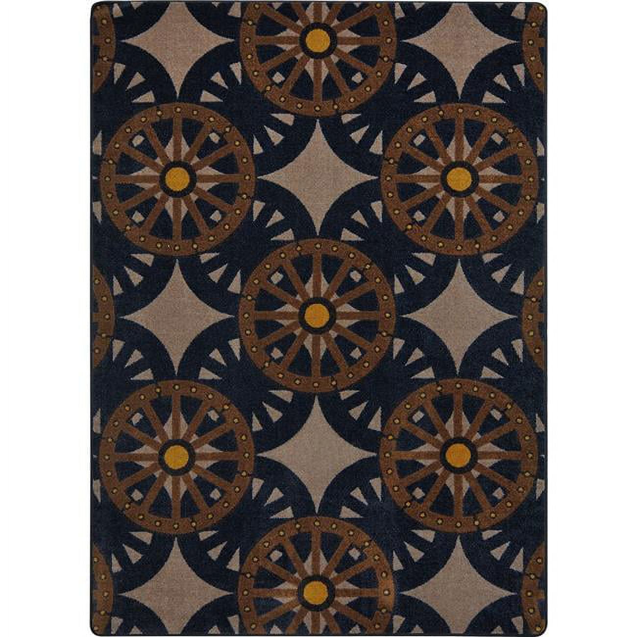 7 ft. 8 in. x 10 ft. 9 in. Wheel Shadows Rectangle Area Rug Greige ...