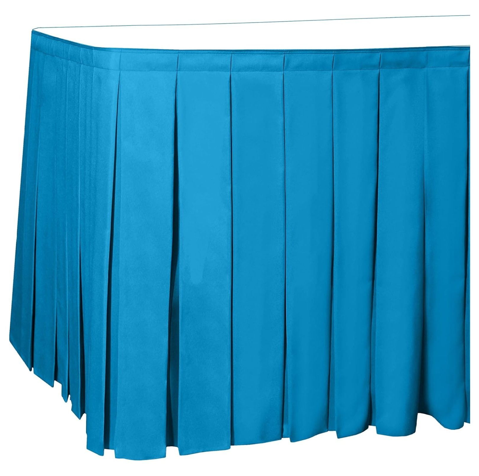 7 ft. Box Pleat Polyester Table Skirt - 36" Counter Serving Height ...
