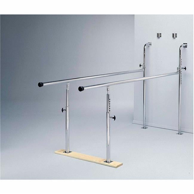 7 ft. Wall Mounted Wood Base Folding Parallel Bars, Height Adjustable ...