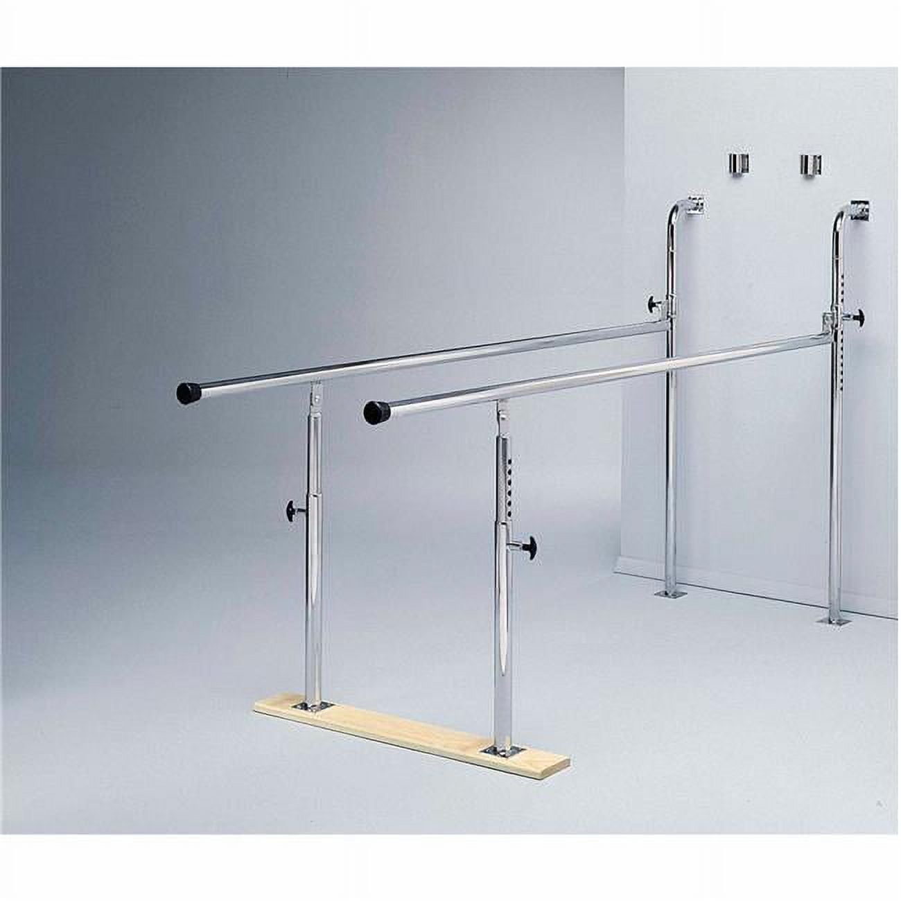 7 ft. Wall Mounted Wood Base Folding Parallel Bars, Height Adjustable ...