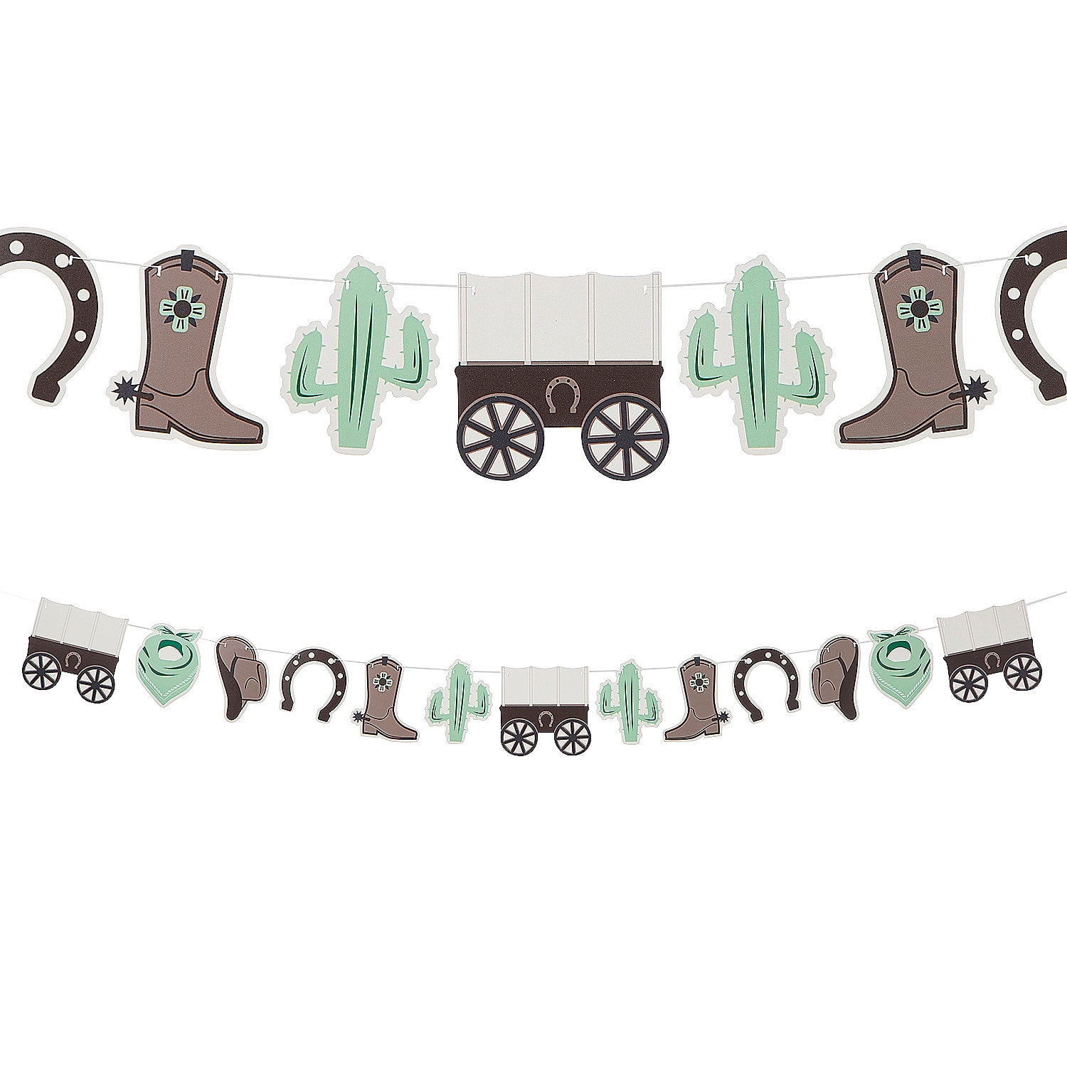 7 ft. x 7" Modern Western Party Cardstock Garland - Walmart.com