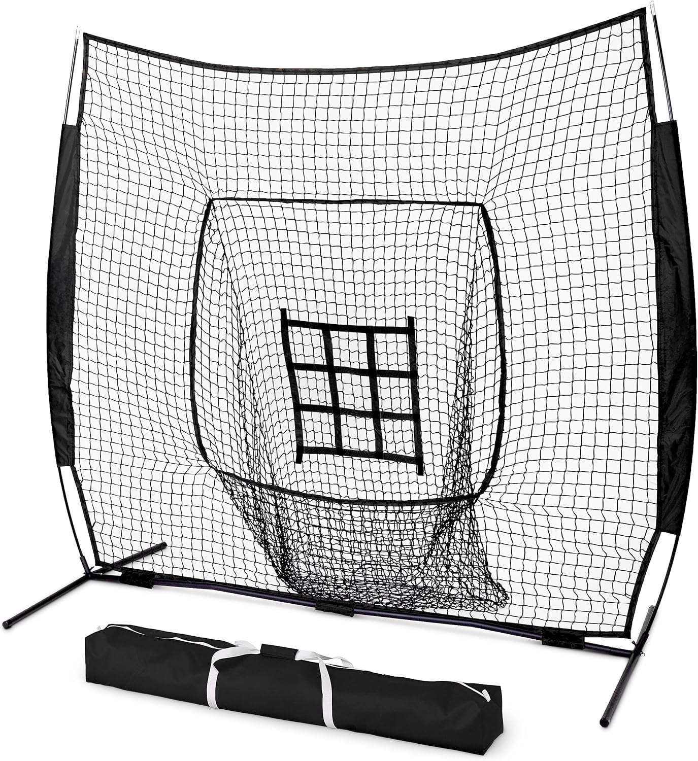 7 ft x 7 ft Baseball & Softball Nets - Red, Black, or PRO -Practice ...
