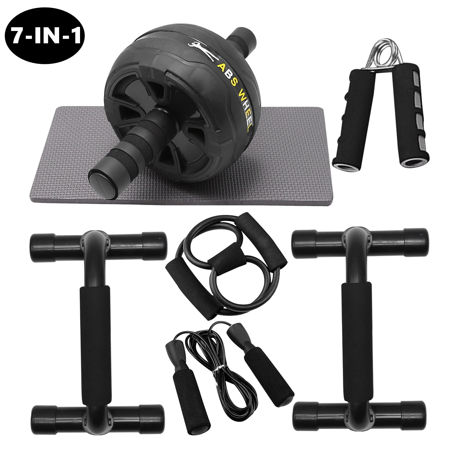 7-in-1 Ab Roller Wheel, Home Gym Equipment, Core Strength & Abdominal ...