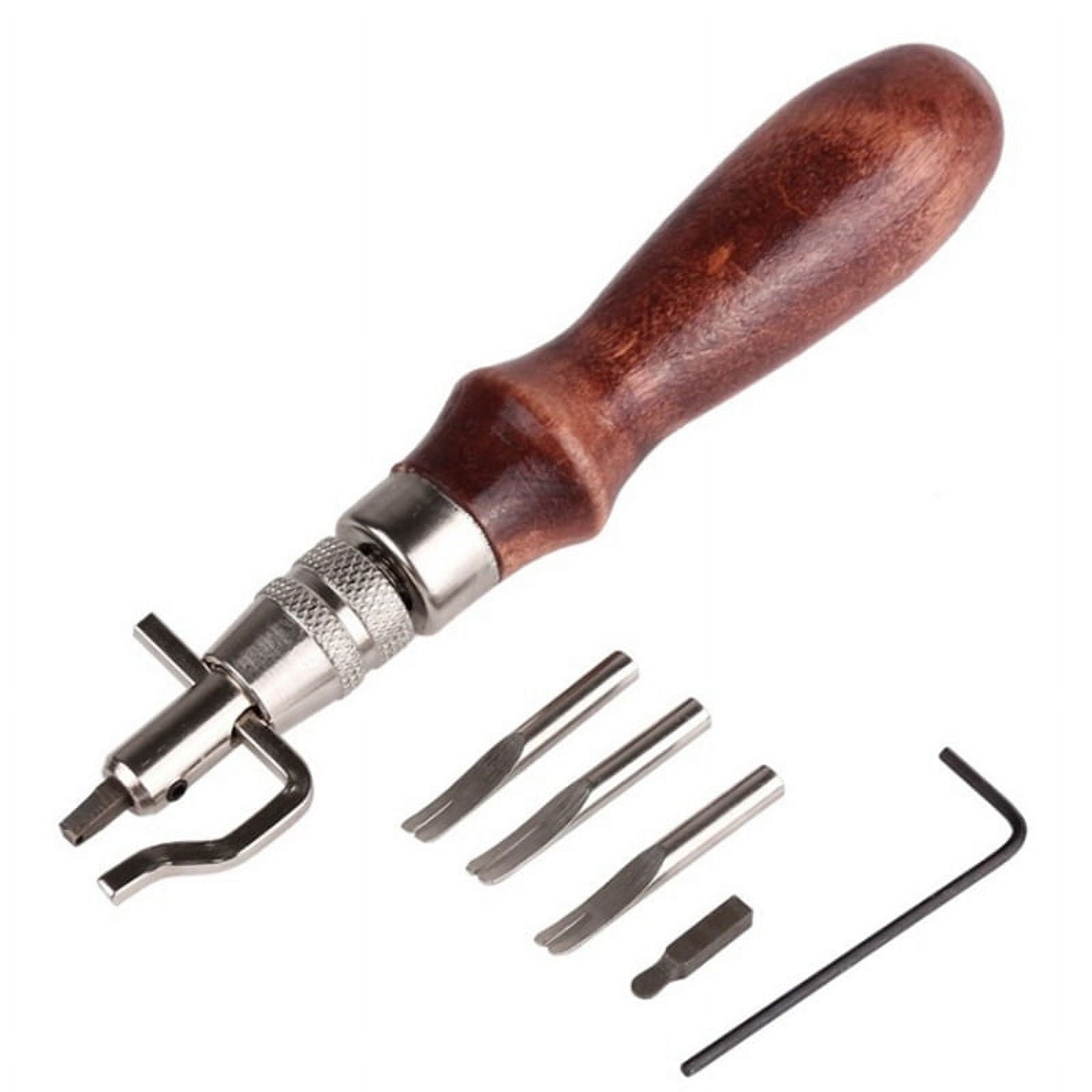 7 in 1 Adjustable Stitching Groover and Creasing Edge Beveler, Leather ...