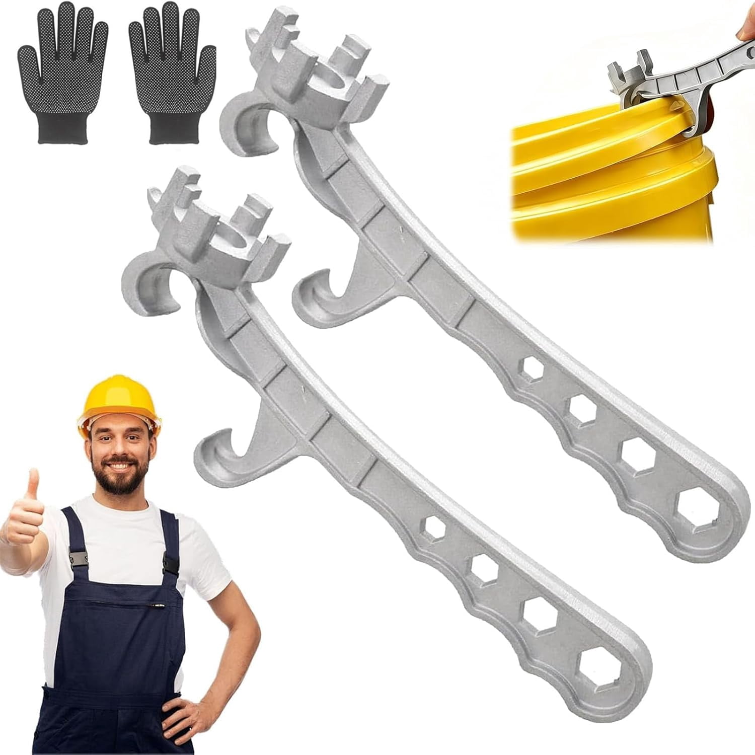 7-in-1 Aluminum Bung Wrench, Multi-Function Bung Nut Opener Tool ...