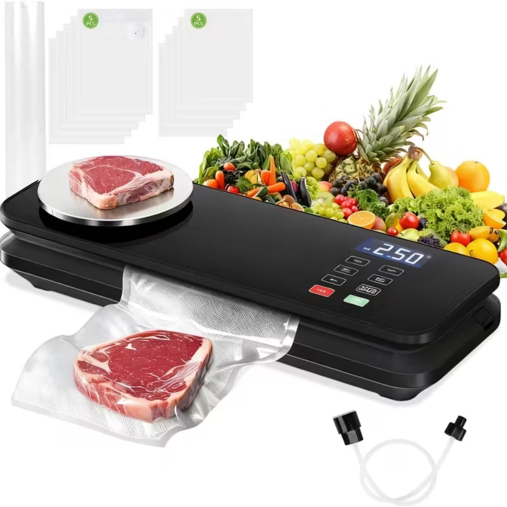 7-in-1 Automatic Vacuum Sealer with Kitchen Scale - 90KPA Food Sealer ...