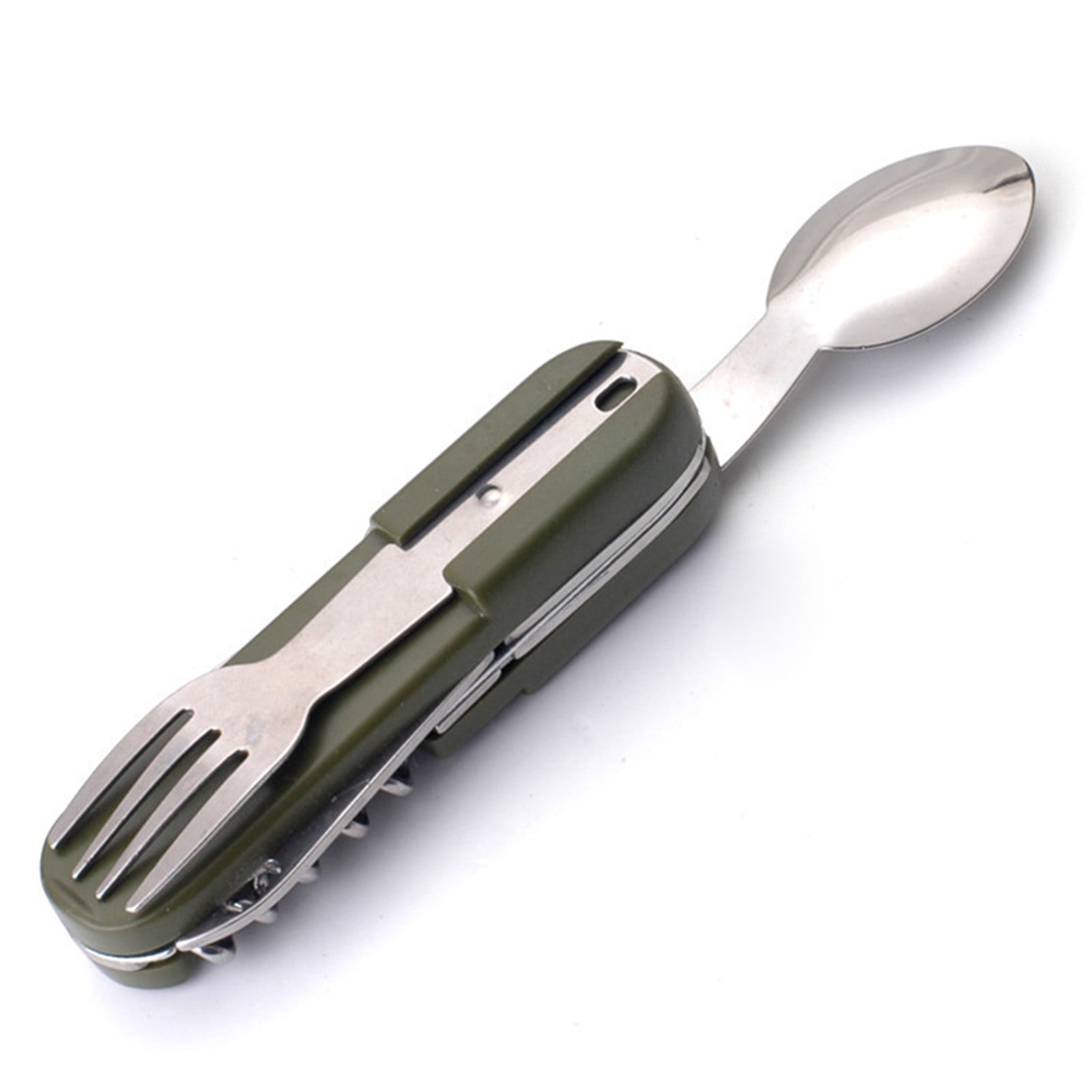 7-in-1 Camping Utensils - Portable Stainless Steel Camping Fork Spoon ...